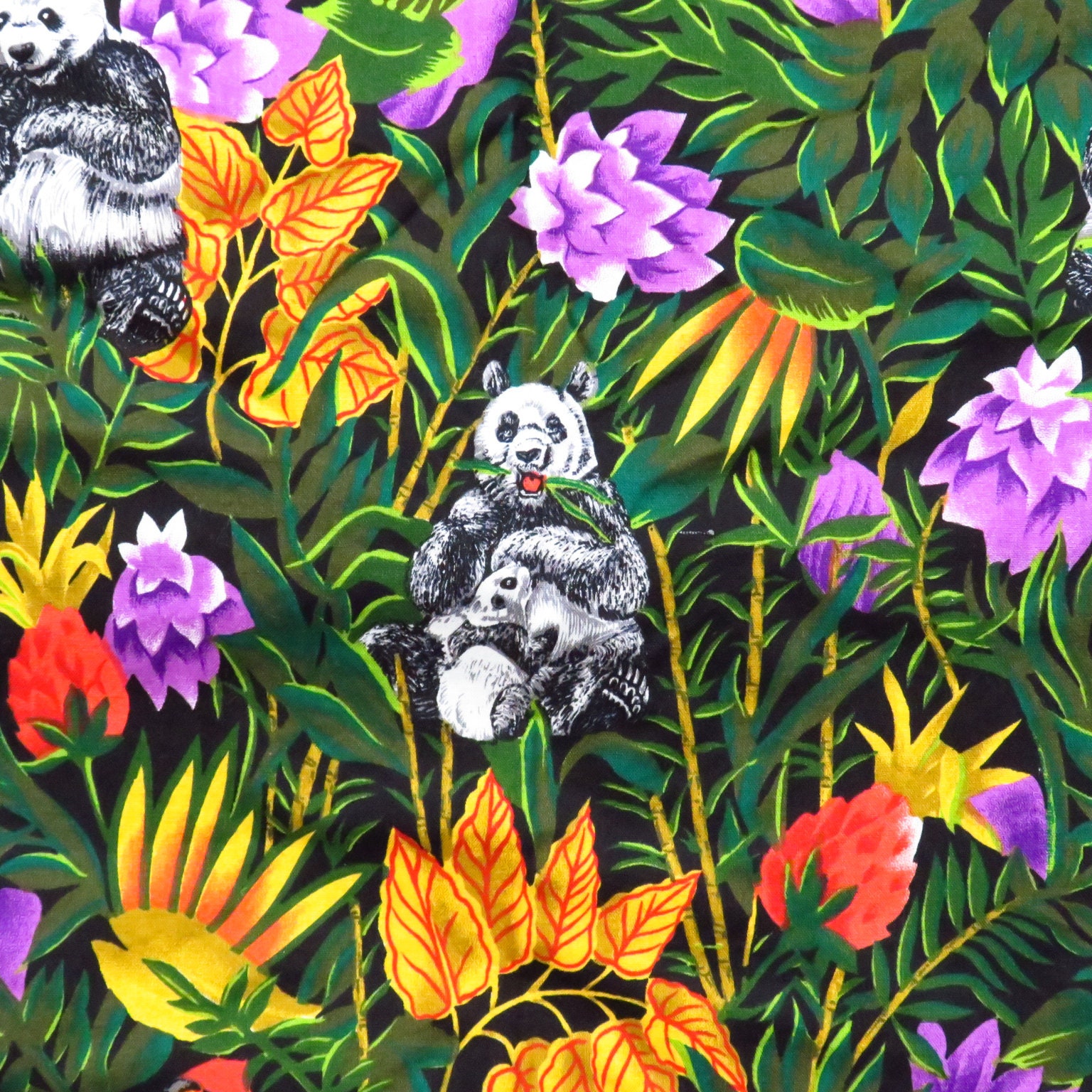 Visual Arts Craft Supplies & Tools 2.7 Yards Vintage Tropical Panda ...