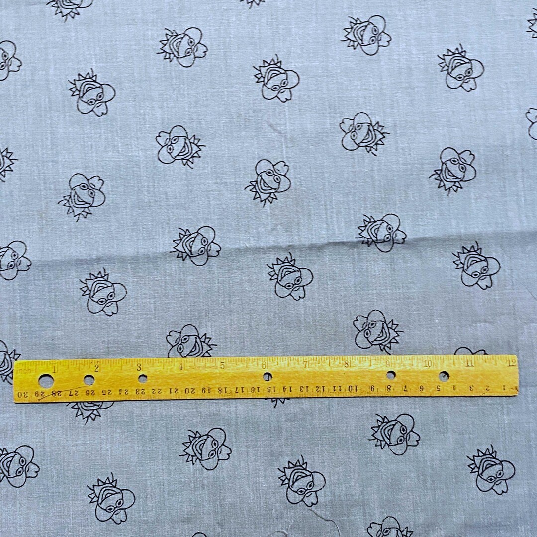 1.4 YD Cowboy Kermit the Frog Chambray Fabric Cotton Blend - Etsy