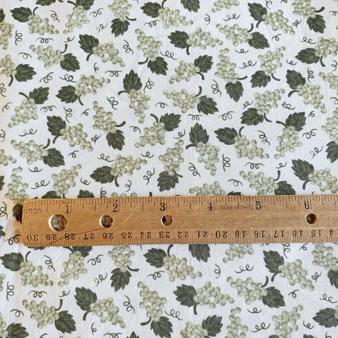 BTY Small Grape Toss Fabric Green Cotton Print - Etsy