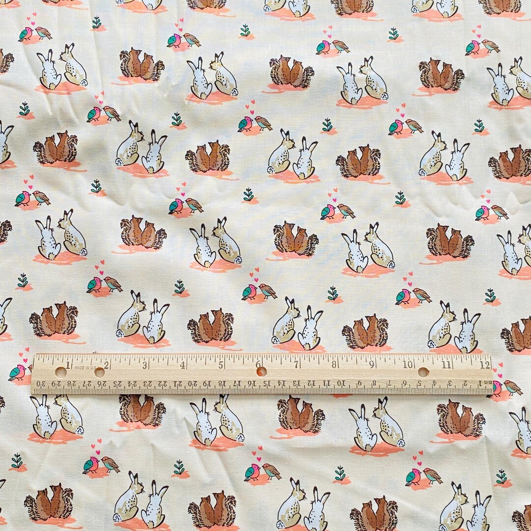 BTY Rabbits Squirrels Fabric Novelty Quilting Cotton - Etsy