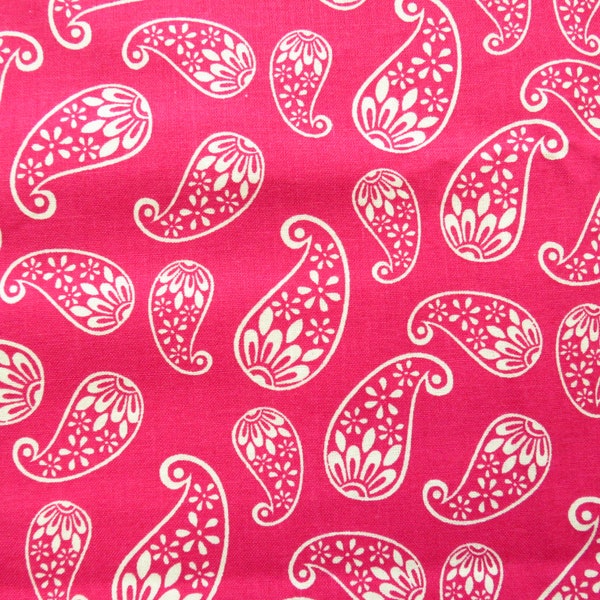 Pink Paisley Fabric - Etsy