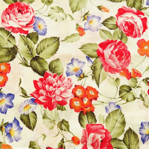 Cabbage Roses Fabric
