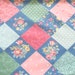 Vintage Springs Floral Diamond Fabric Blue Pink Cotton BTY - Etsy