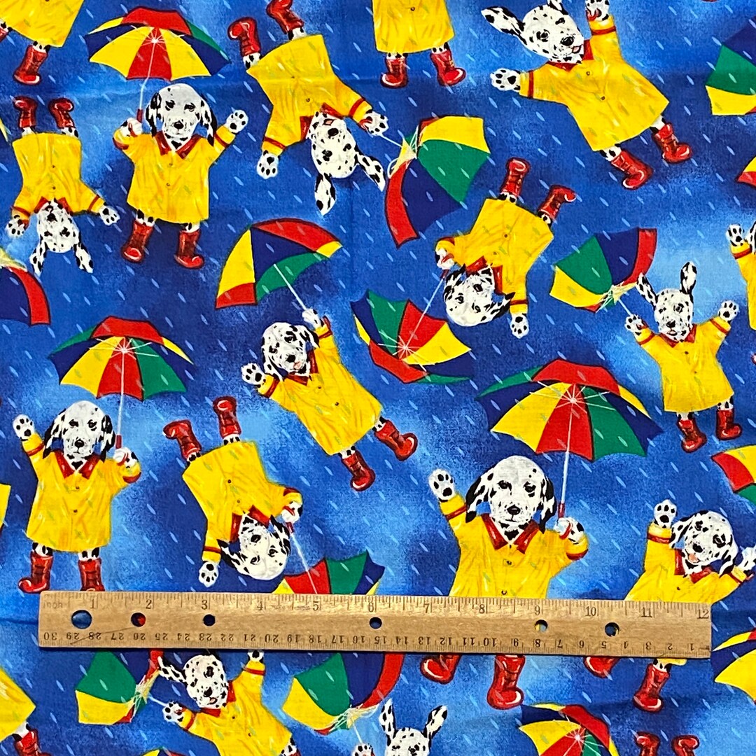 BTY Vintage Dog Toss Fabric Fit to Print Blue Cotton - Etsy