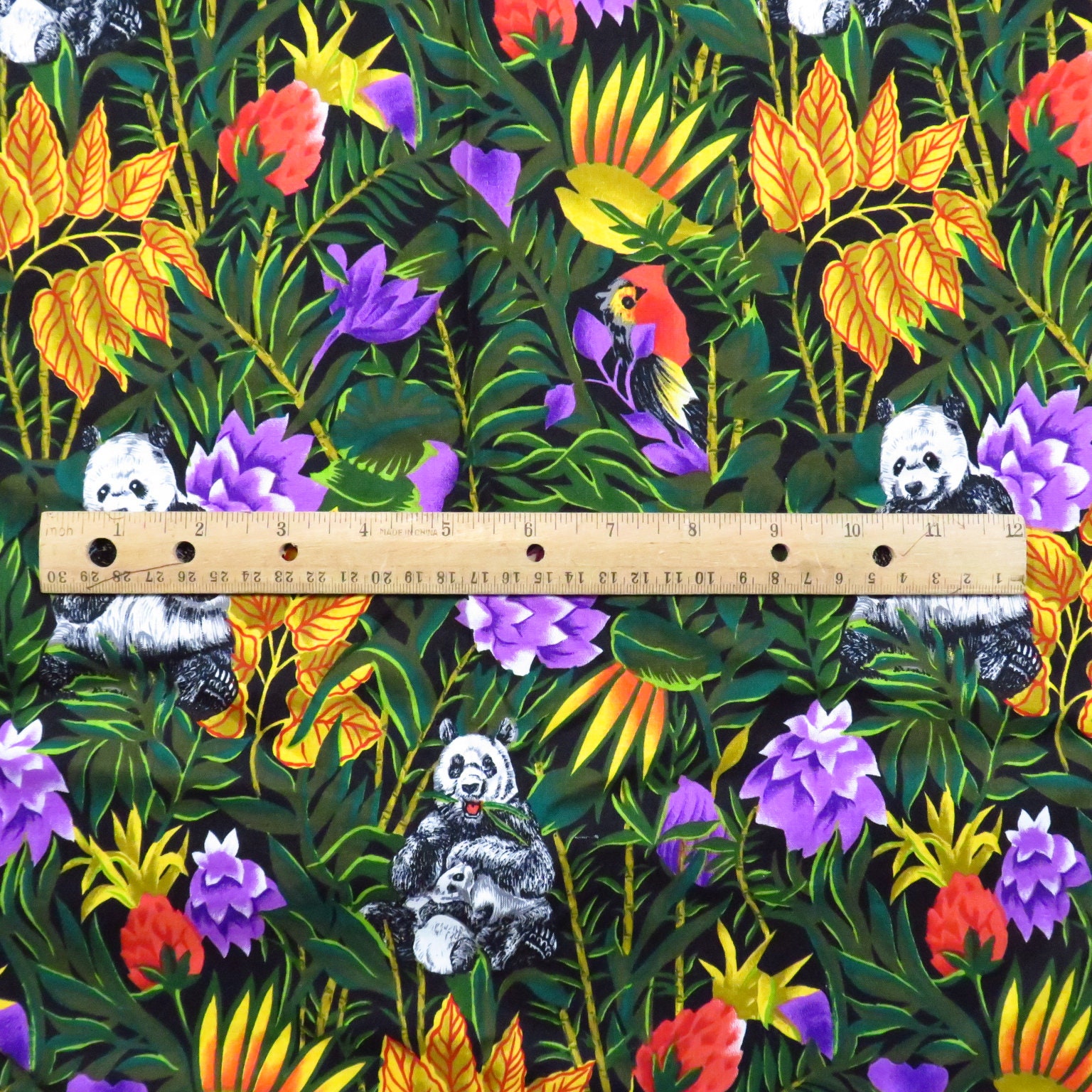 Visual Arts Craft Supplies & Tools 2.7 Yards Vintage Tropical Panda ...