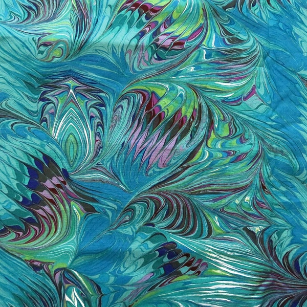 Purple Teal Fabric - Etsy