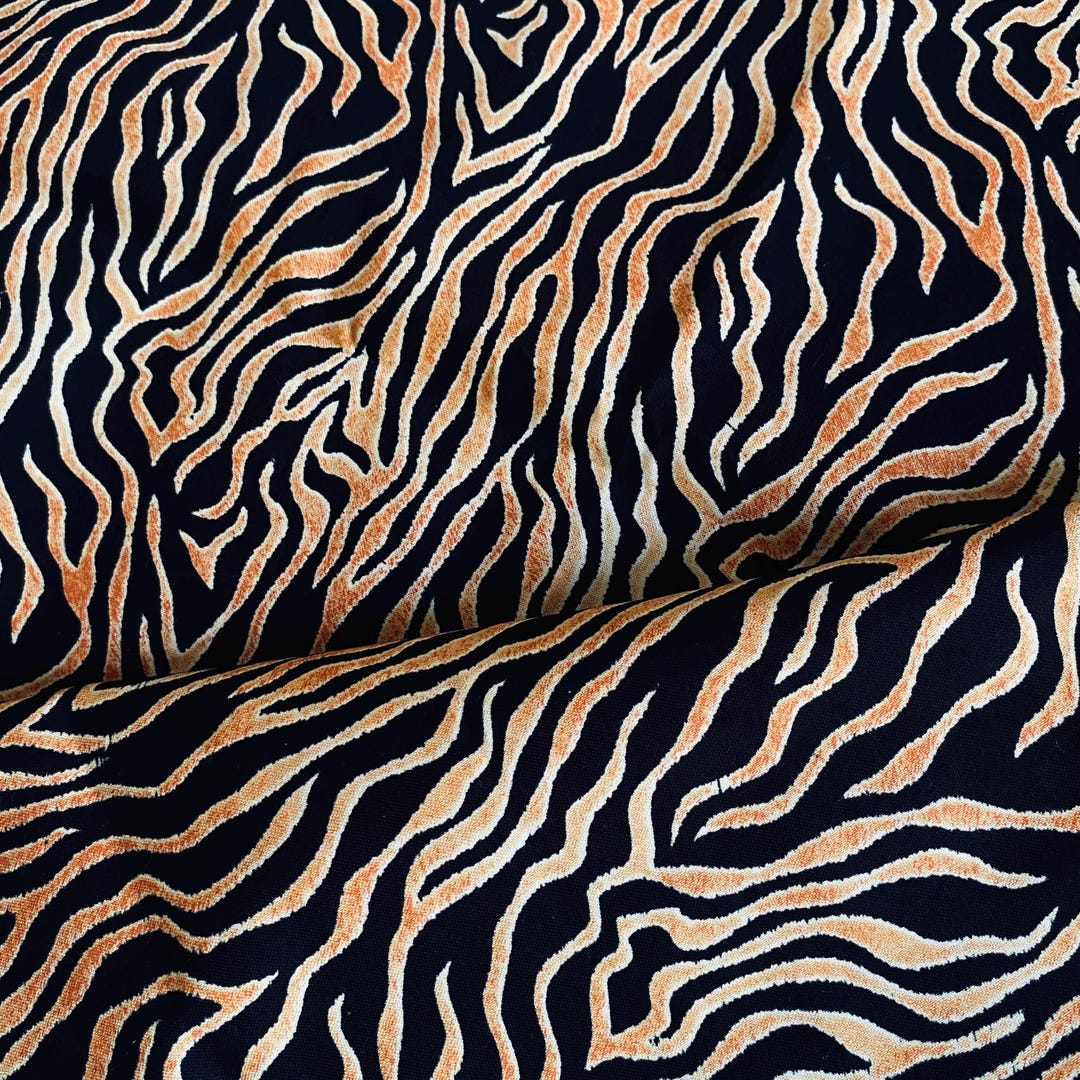 BTY Tiger Stripe Fabric Cotton Wilmington Prints - Etsy