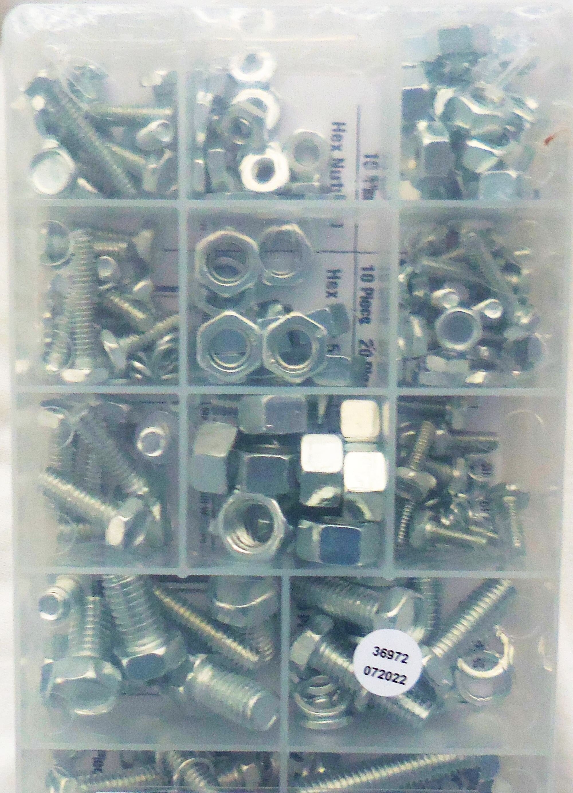 240 PIECE MIXTURE METRIC SIZE NUT AND BOLT SCREW ASSORTMENT HARDWARE ...