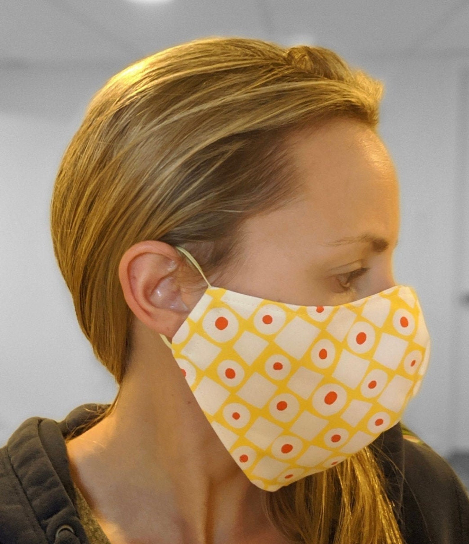 Fitted Cotton Fabric Face Mask W/ Nose Wire - Etsy