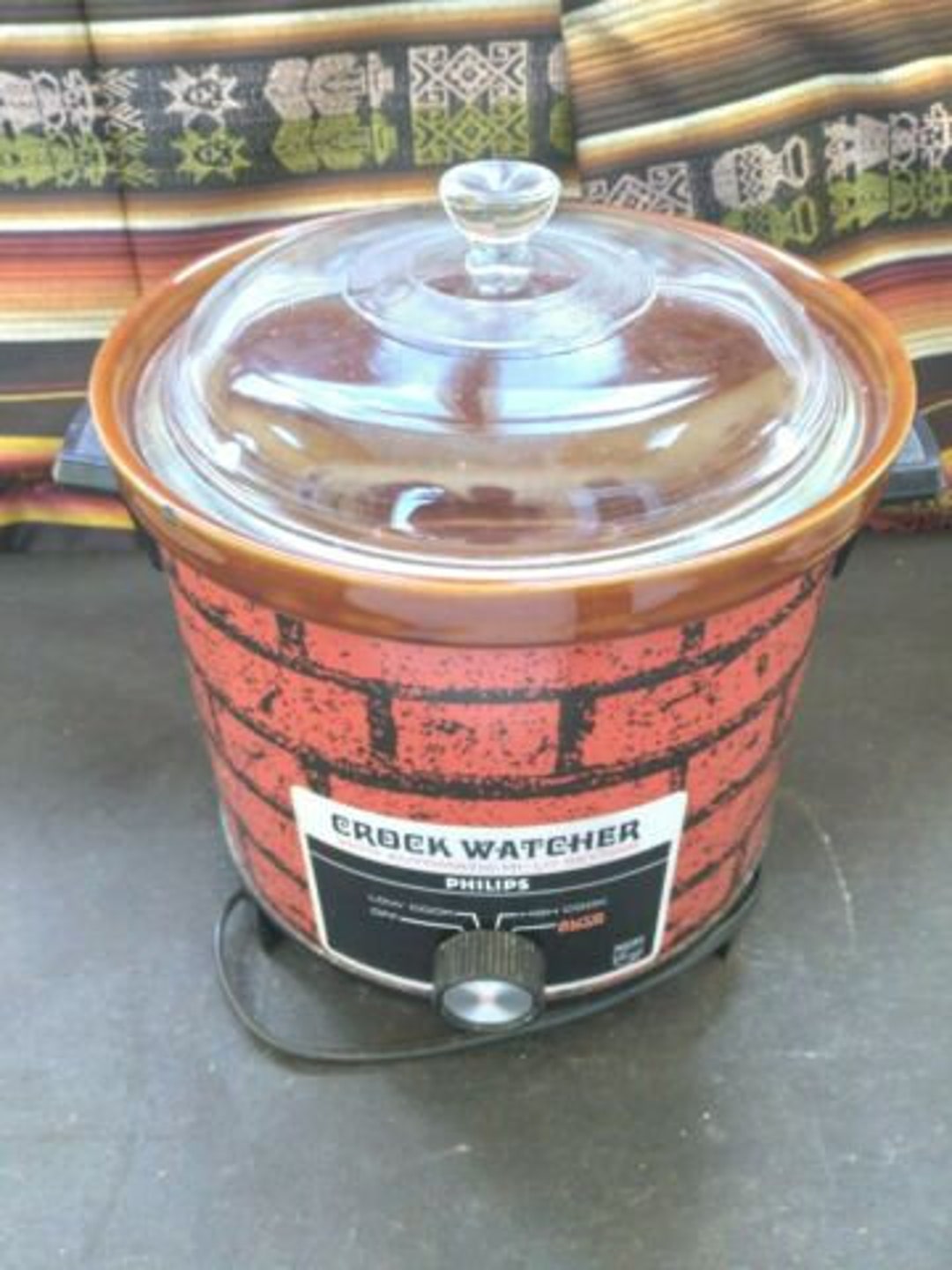 Vintage Phillips Crock Watcher Crock Pot Slow Cooker Red Bricks 3.5 Qt ...