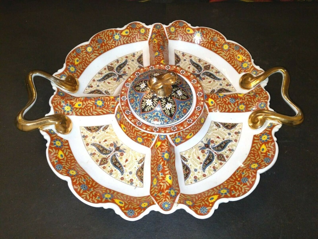 Vintage Adeline Porcelain Divided Serving Tray 14" - Etsy