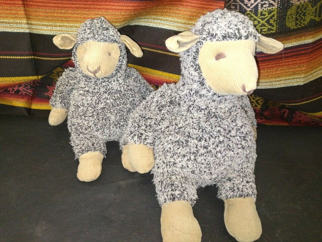 Russ Berrie Chester the Lamb/ Sheep 10.5" and 7" Plush Stuffed Pair - Etsy