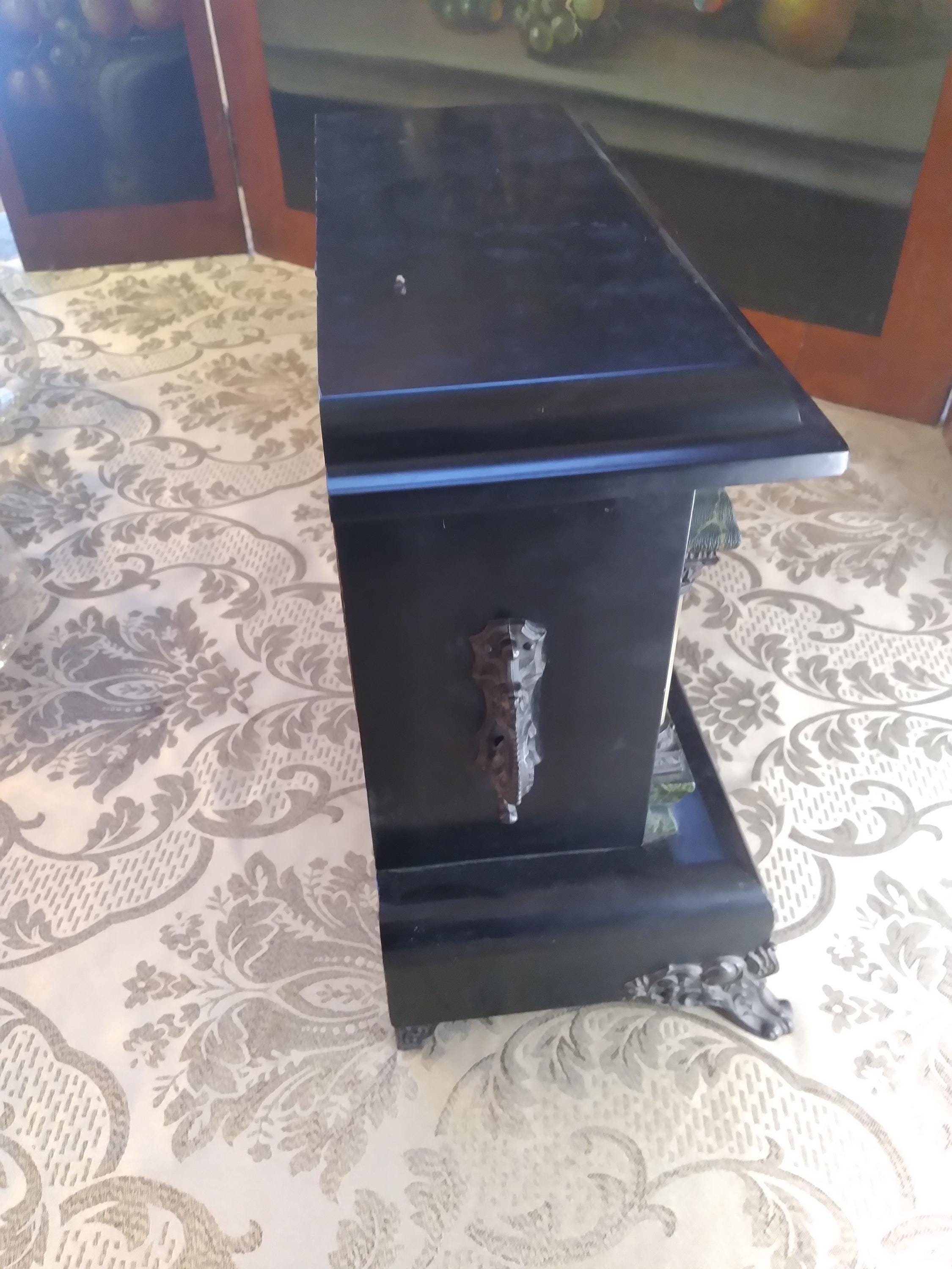 Antique Sessions 2 Pillar Mantle Clock Black 1930s 8 Day Half Hour ...