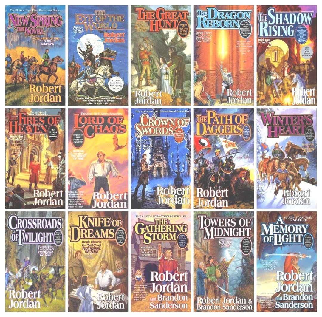 Build Your Own Wheel of Time Set Lot Robert Jordan Hardcover Books Dust ...