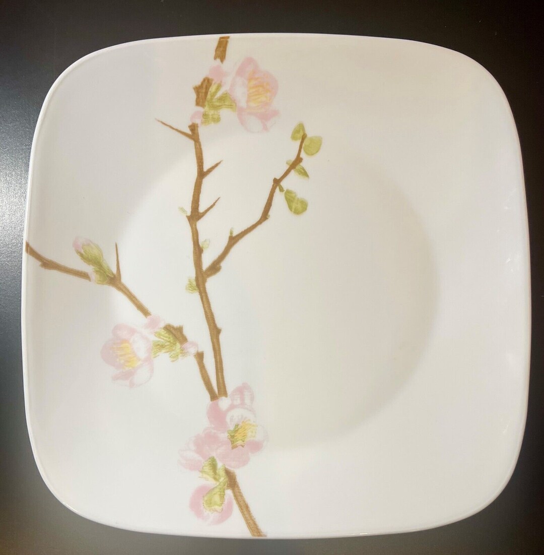 Corelle Cherry Blossom 10.5" Square Dinner Plates Set of 4 - Etsy