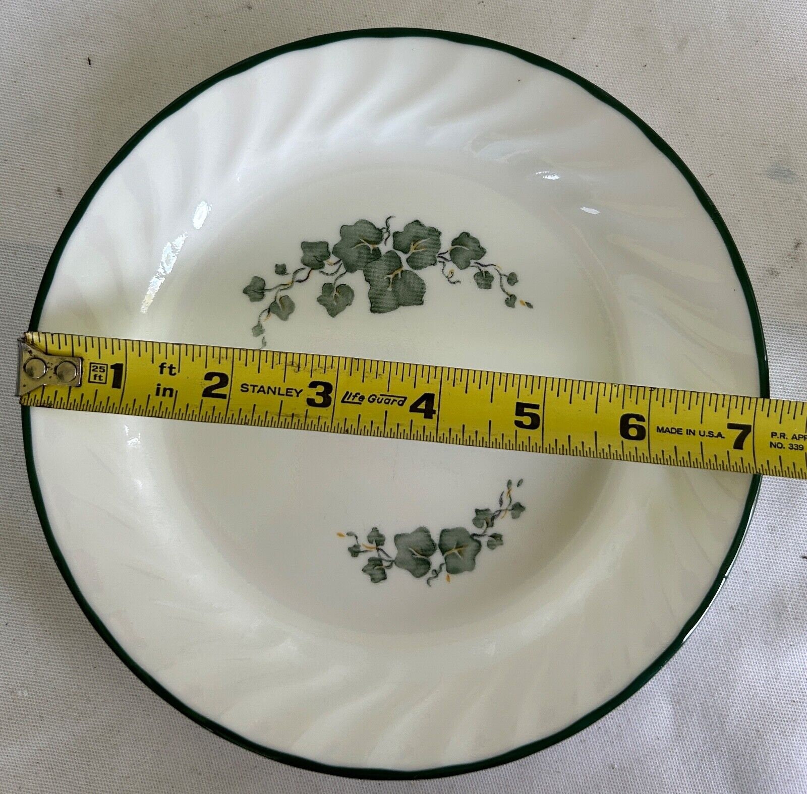 Corelle Callaway Ivy Swirl green Leaves/vines, Swirl Rim Replacement ...