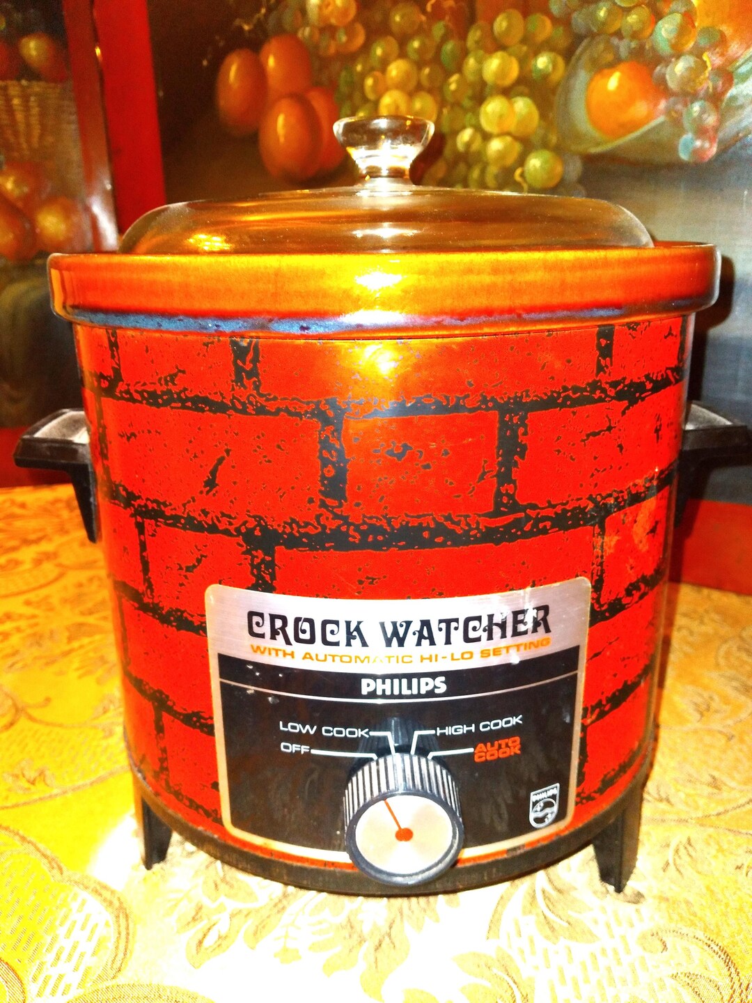 Vintage Phillips Crock Watcher Crock Pot Slow Cooker Red Bricks 3.5 Qt ...