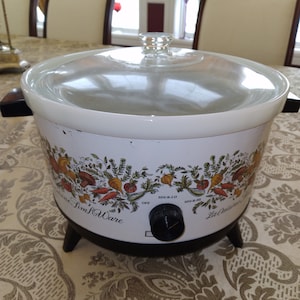 Vintage Van Wyck 5 Quart Slow Cooker Crock Pot With Glass Lid MODEL NO ...