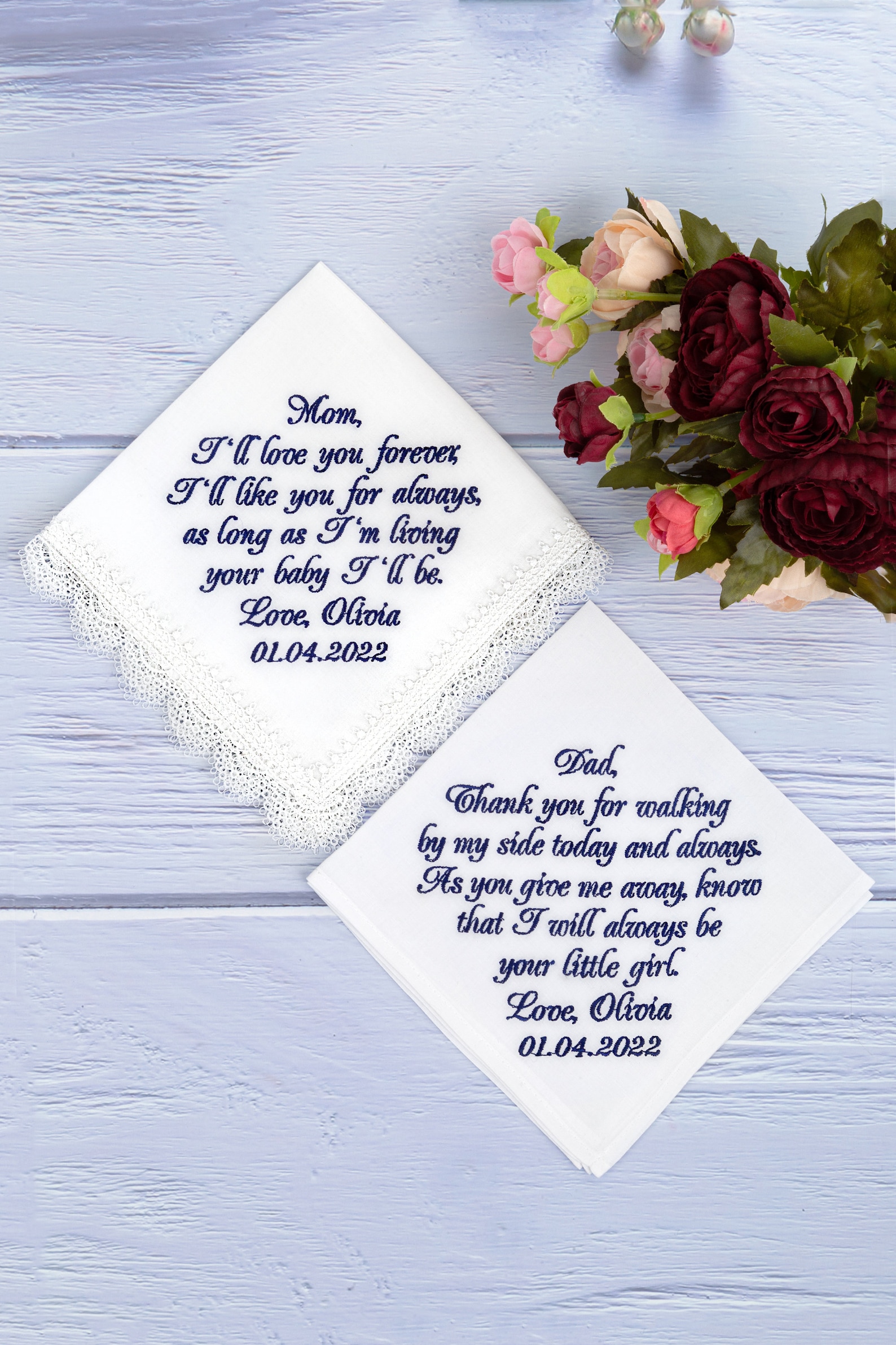 Mother of the Bride Wedding Handkerchief - Etsy