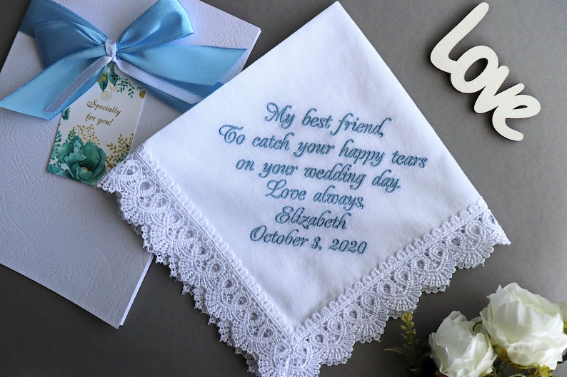 Something Blue for Bride Bridal Shower Gift Personalized Embroidered ...