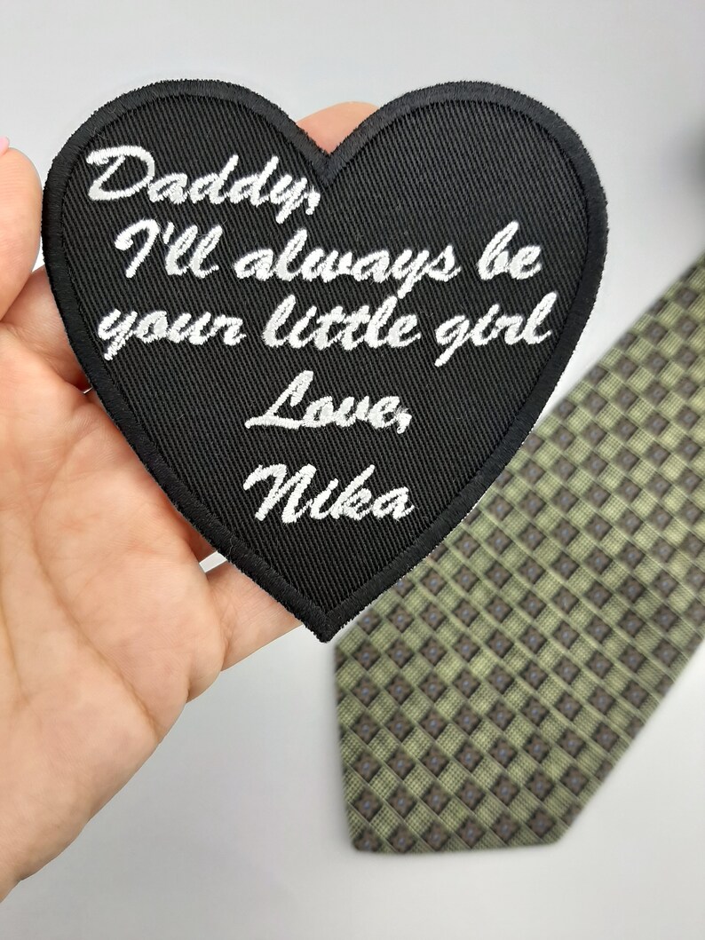 Tie Patch Father of the Bride Wedding Gift for Dad Custom Embroidered ...