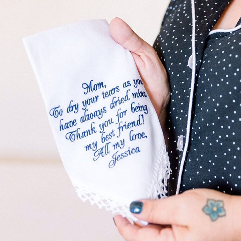 Mother in Law Handkerchief Mother of the Bride Hankerchief - Etsy