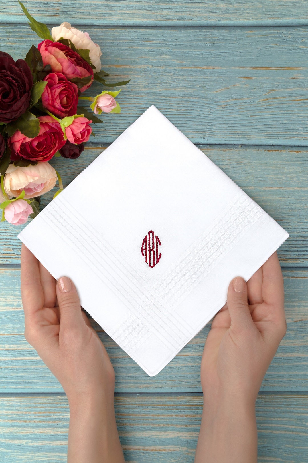 Monogrammed Mens Handkerchiefs - Custom Embroidered Men's Hankie ...