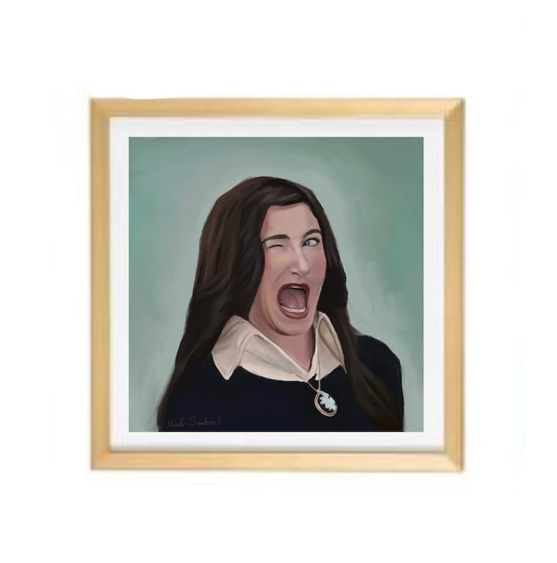 Agatha Harkness Winking Meme Painting WandaVision Giclee Art | Etsy