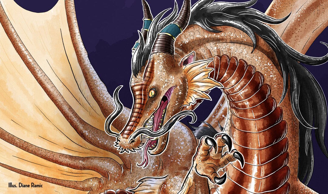 Copper Dragon Art 14x24in Card Playmat/mousepad With 1/16in Rubber ...