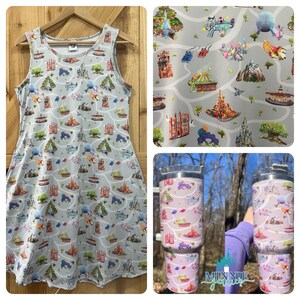 Disney Parks Dress Park Map Rides Disney Dress for Women Sleeveless ...