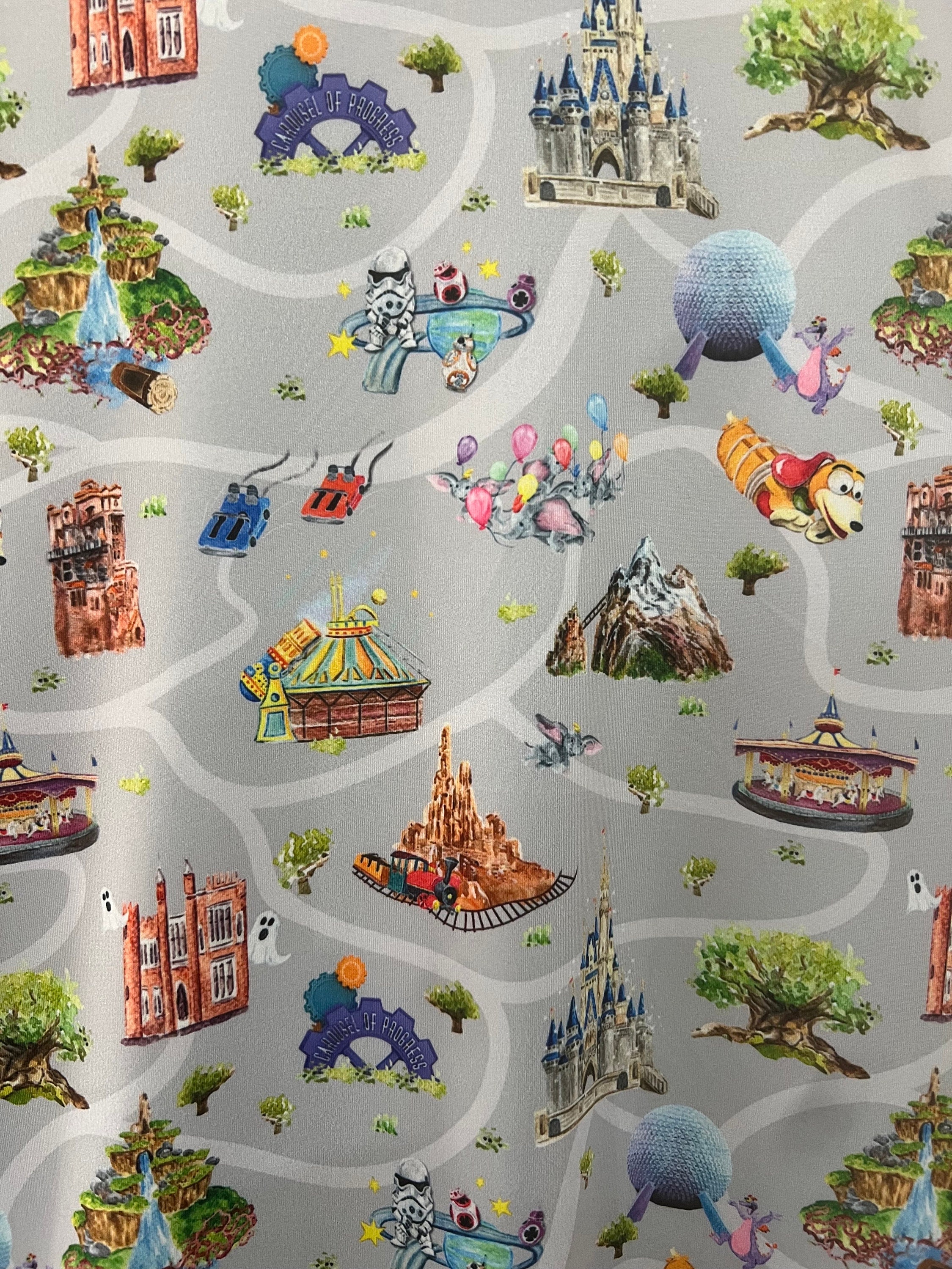 Disney Parks Dress Park Map Rides Disney Dress for Women Sleeveless ...