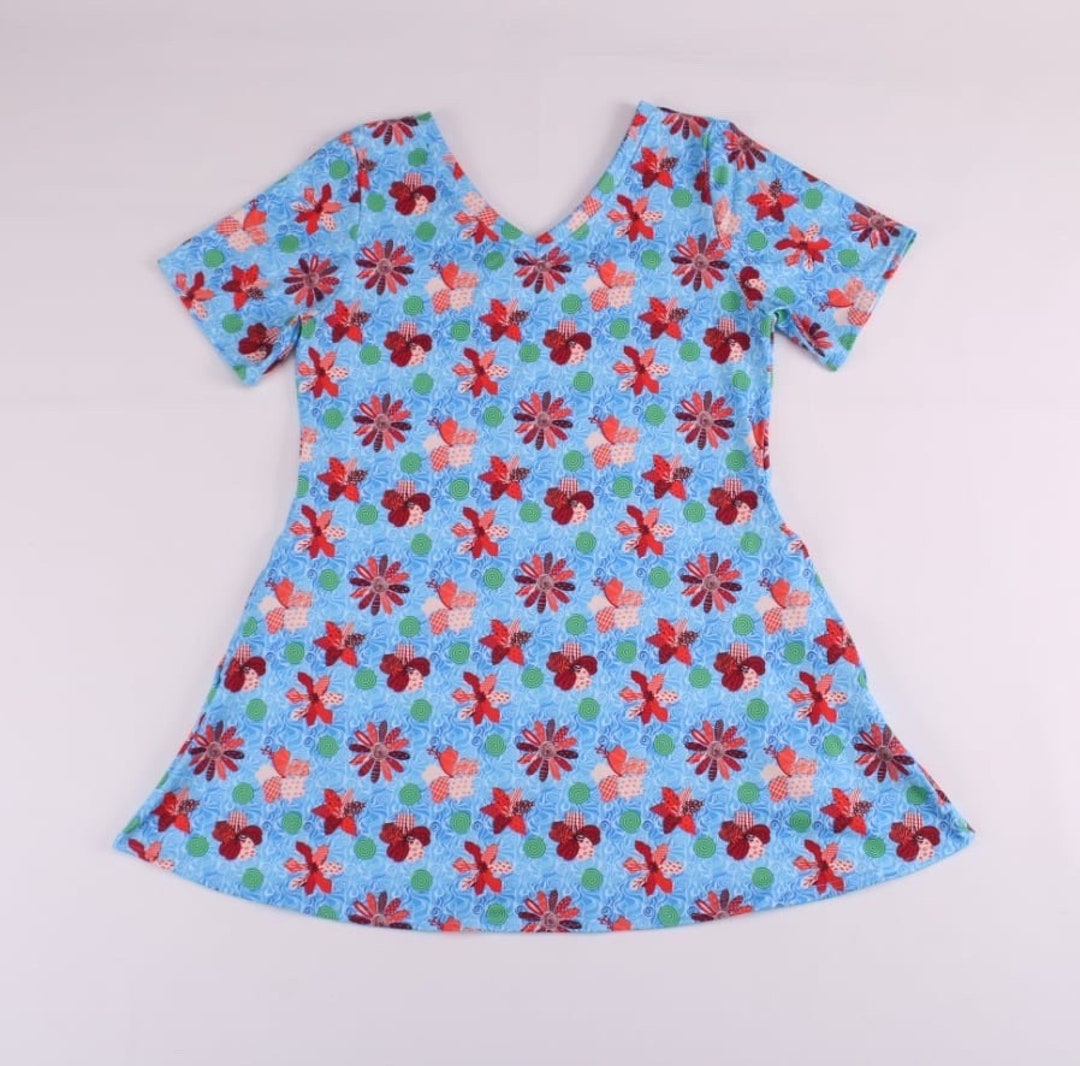 Disney Moana Inspired Print Tunic Length Top. Tropical Print Top for ...