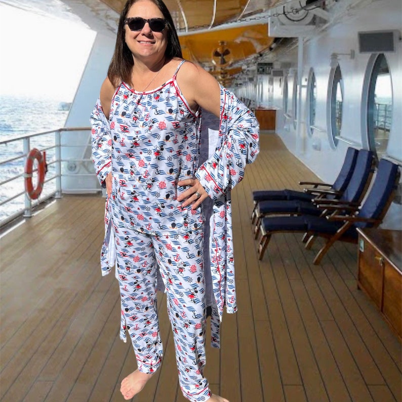 Disney Cruise Robe for Adults Bath Robe DCL Logo Mickey Minnie Nautical ...