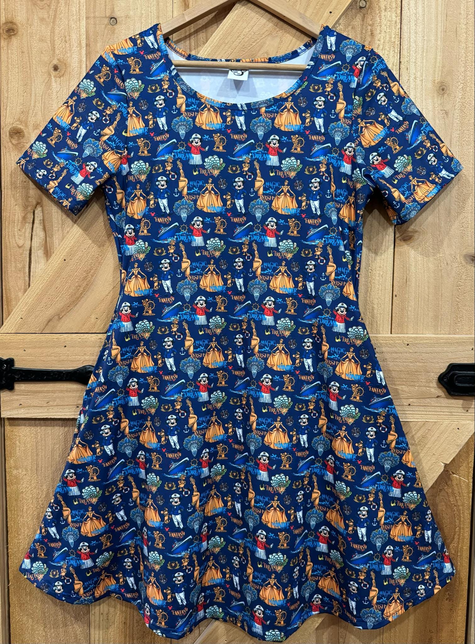 Disney Cruise Dress, Ship Logo, Captain Mickey and Minnie Cruise Ship ...