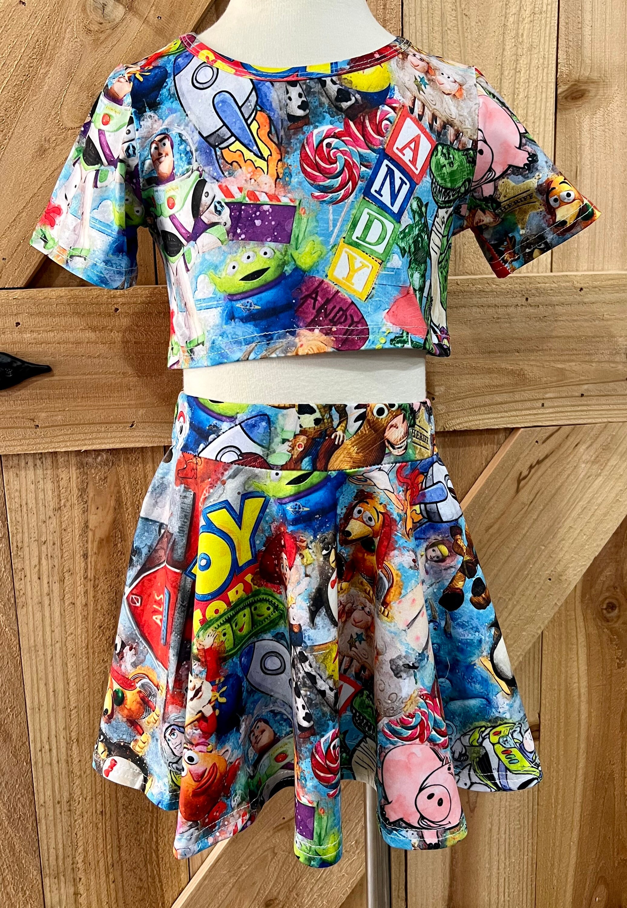 Toy Story Character Print Top and Skort Set Disney Outfit - Etsy