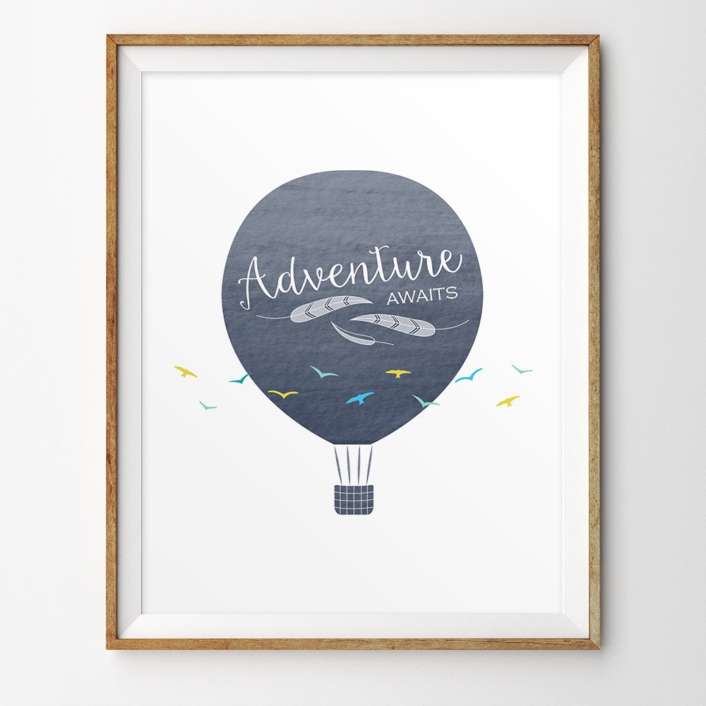 Hot Air Balloon Nursery Art Instant Download 11x14 Etsy