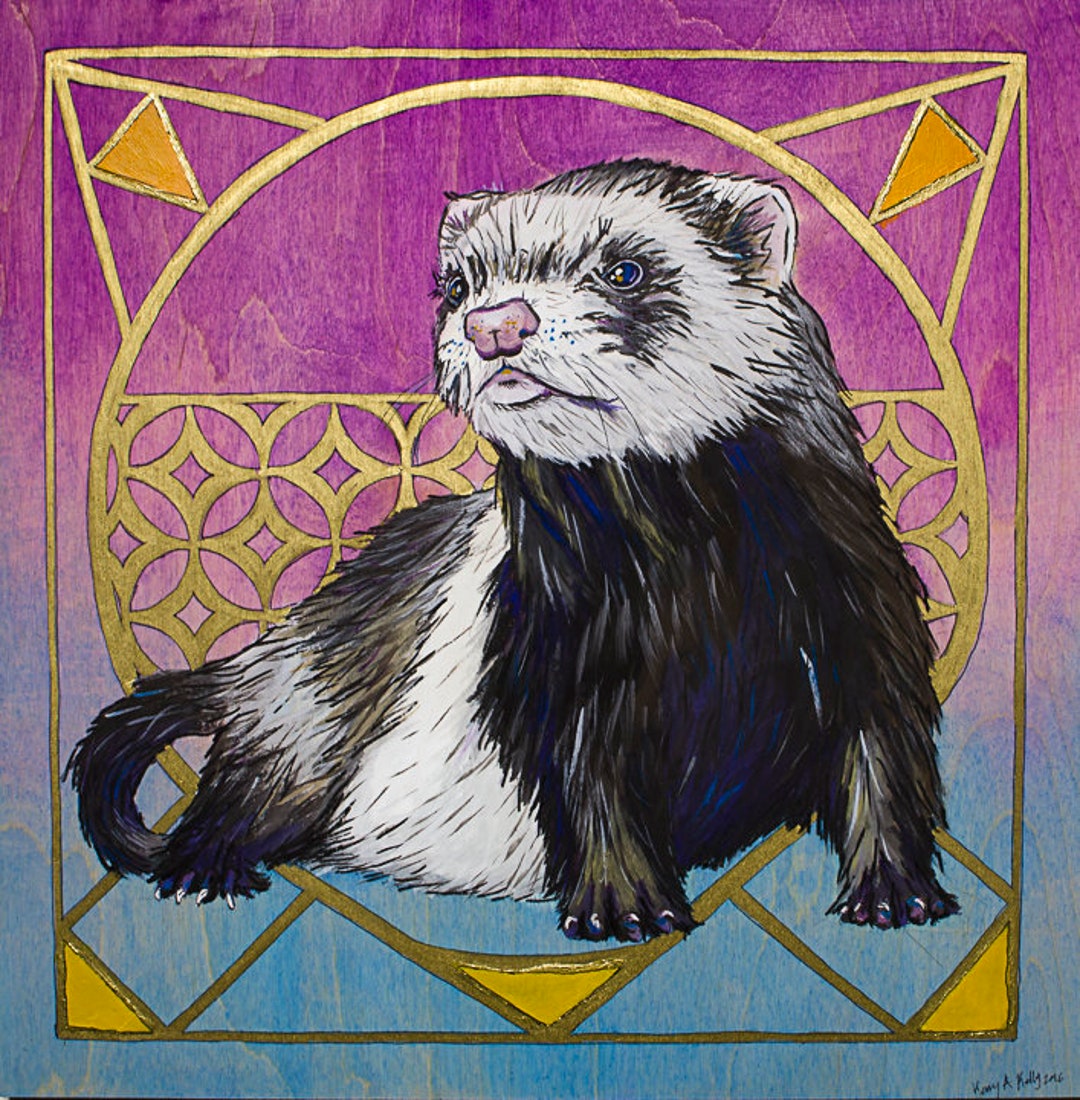 Ferret - the Tricksters - Spirit Animal - Original Artwork Print by ...