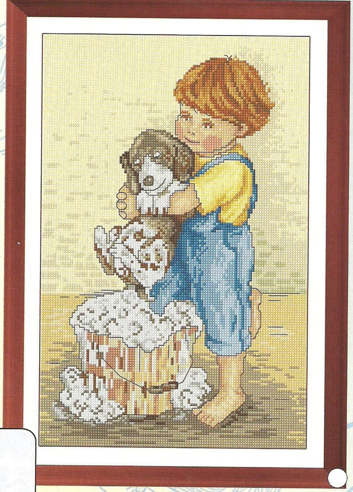 Cross Stitch Pattern - Boy and Dog, Kids Pattern, Love Pets Pattern - Etsy