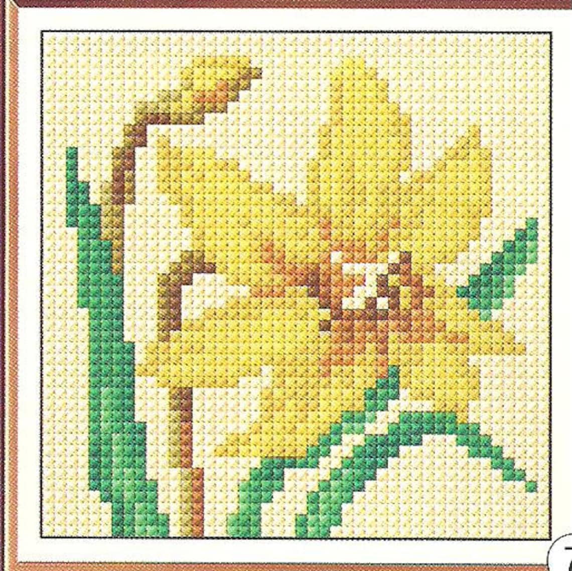 Daffodil Cross Stitch Pattern , Flower Cross Stitch Pattern, Spring ...