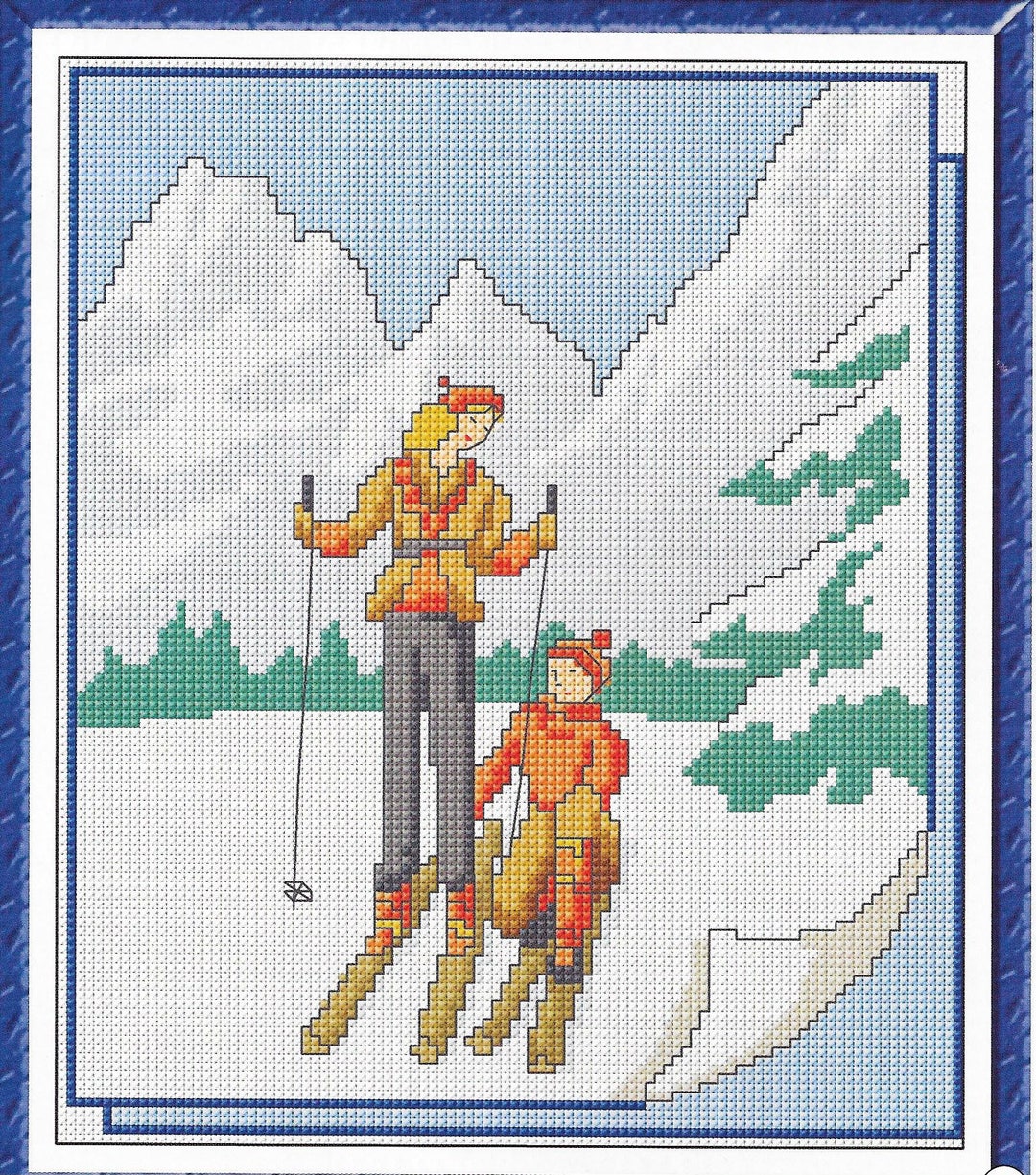 Ski 1 Pdf Cross Stitch Design, Pdf Instant Download Xstitch Design, Pdf ...