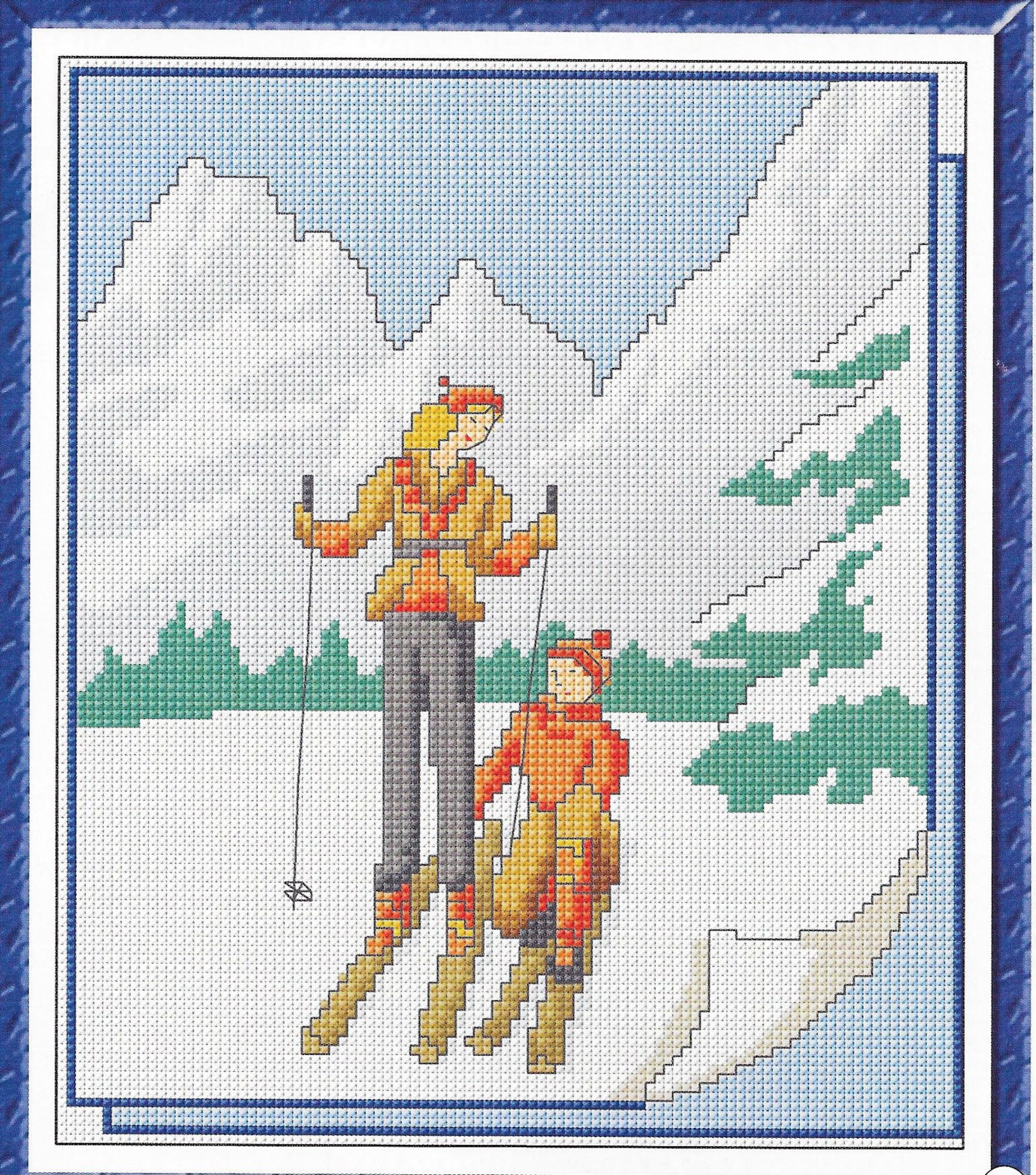 Ski 1 Pdf Cross Stitch Design, Pdf Instant Download Xstitch Design, Pdf ...