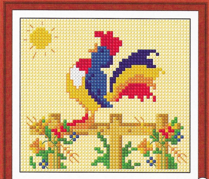 Rooster Cross Stitch Pattern, Pdf Instant Download Xstitch Design, Pdf ...