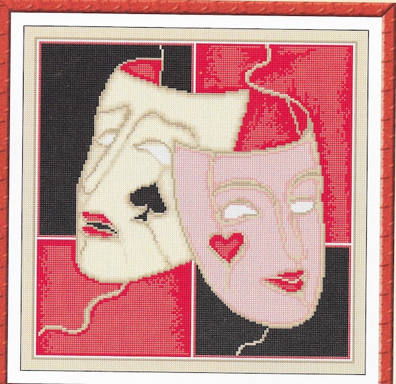 Modern Masks Cross Stitch Pattern Pdf Instant Download | Etsy