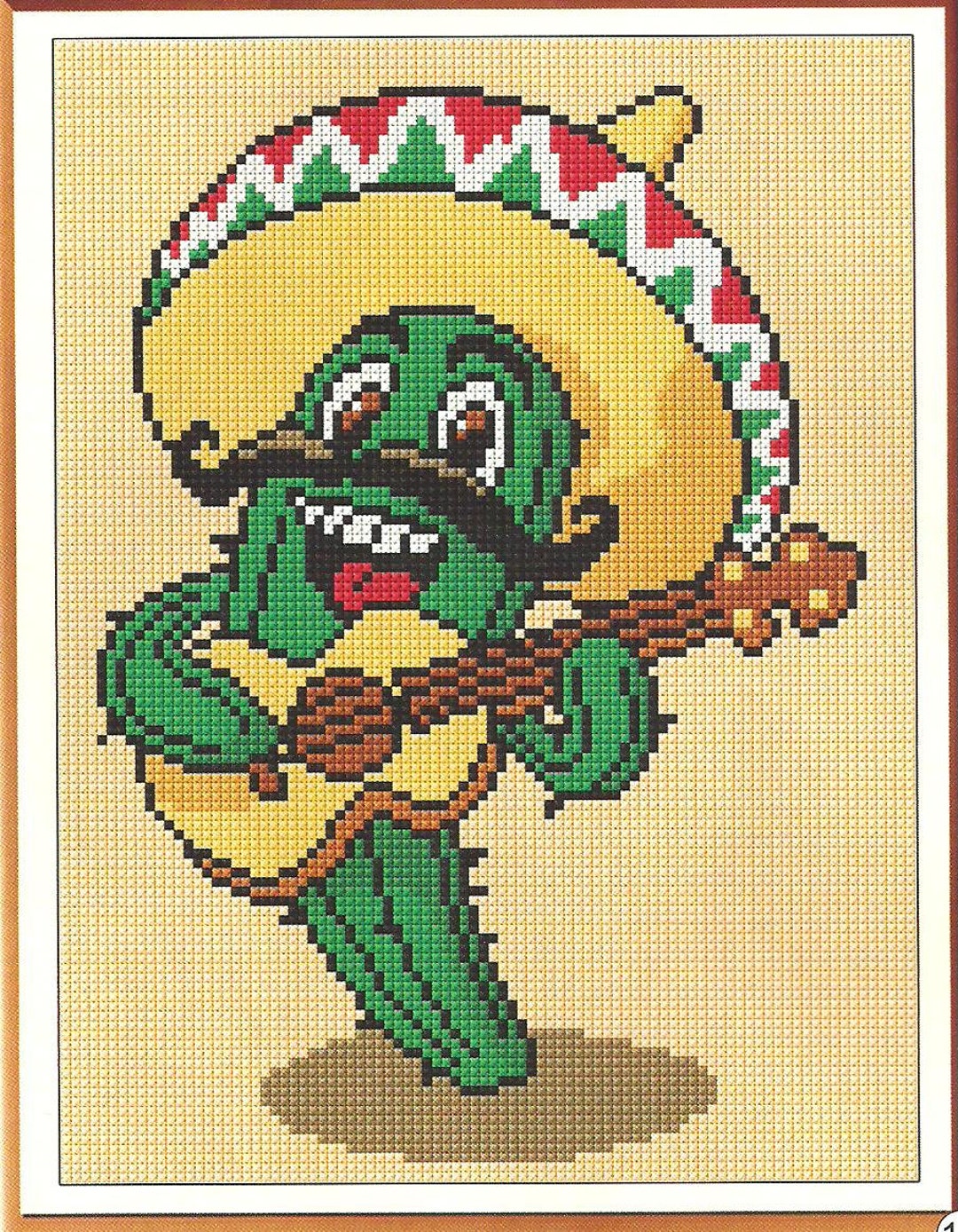 Cactus Cross Stitch Pattern, Mexican Cactus Cross Stitch, Flower Cross ...