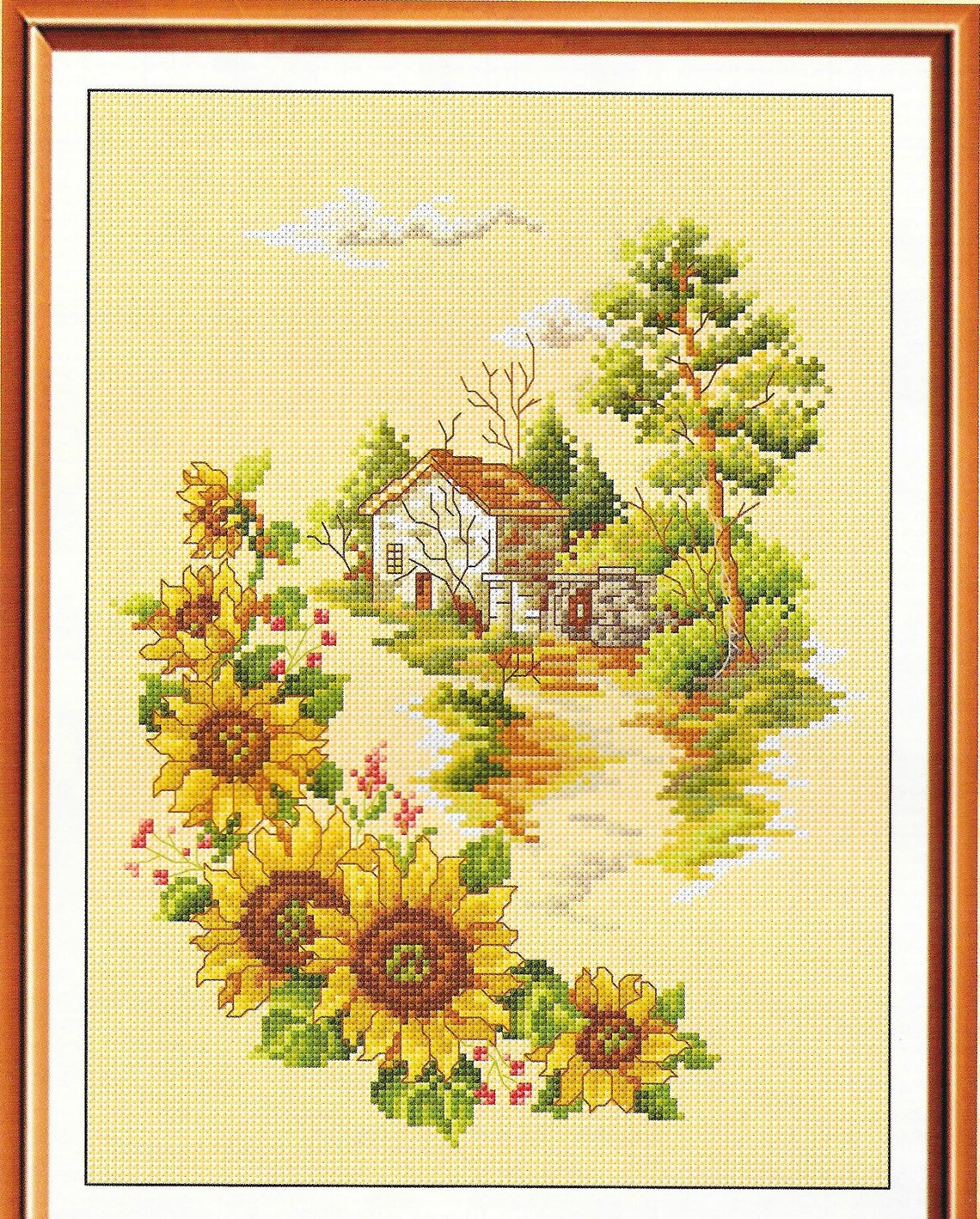 Sunflowers Cross Stitch Pattern, Sunflower Count Stitch Pattern, Summer ...