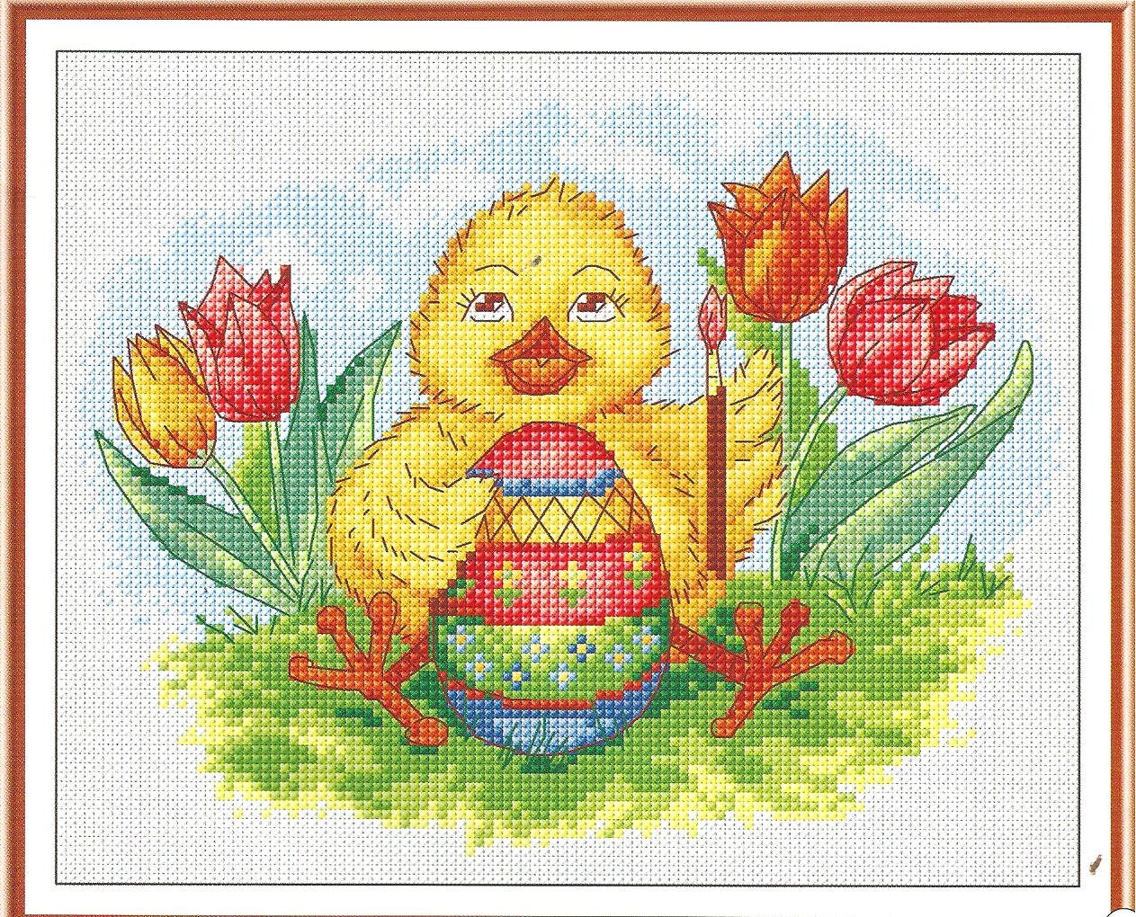 Easter Chick Cross Stitch, Easter Pdf Instant Download Xstitch Design ...