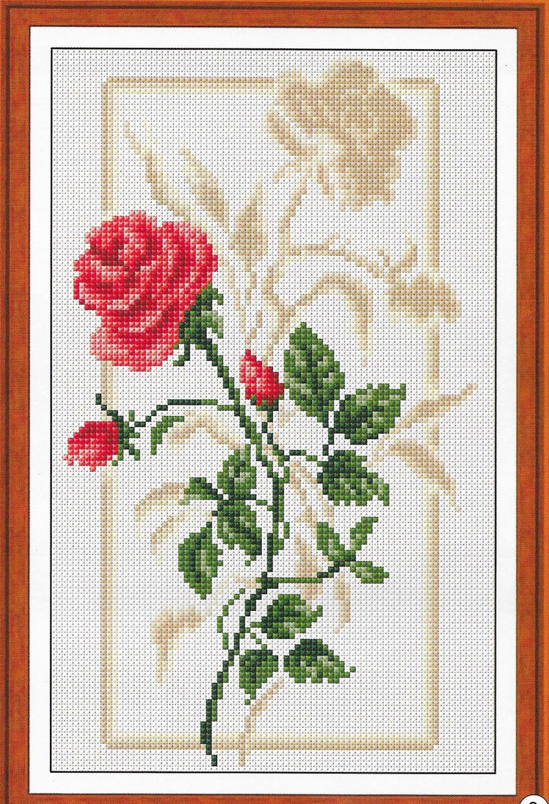 Rose Cross Stitch Design, Pdf Instant Download Xstitch Design, Pdf ...