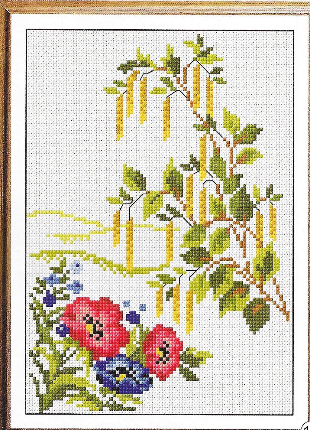 Chinese Flowers 2 Cross Stitch Design, Pdf Instant Download Xstitch ...