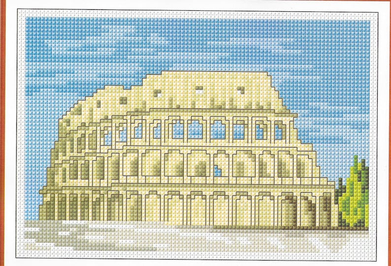 Rome Cross Stitch Pattern, Modern X Stitch Pdf, Italy Cross Stitch Pdf ...