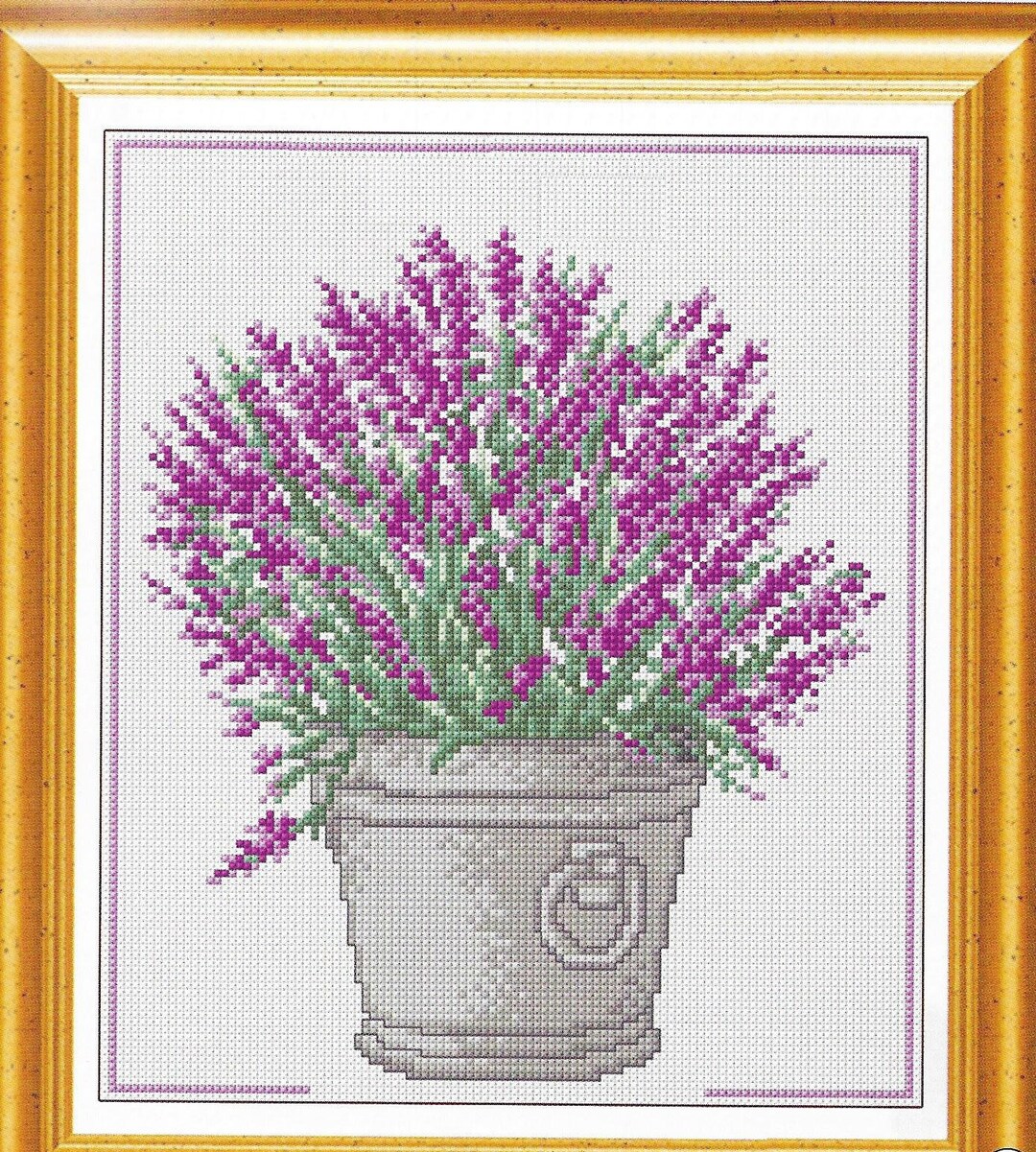 Lavender Flowers Cross Stitch Pattern, Pdf Instant Download Xstitch ...